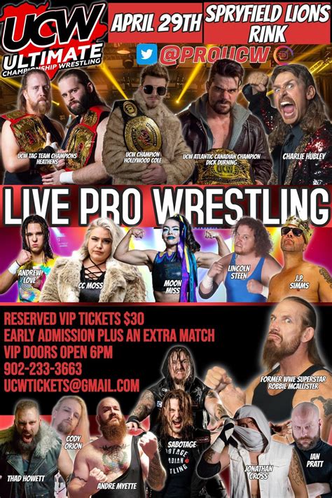 Live Pro Wrestling In Halifax Nova Scotia April 29th Maritime