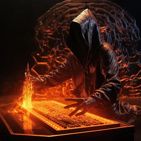 Premium Photo A Hacker In Abstract Feelings Turns Into A Digital Flow