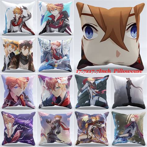 Tartaglia Pillow Cover Genshin Impact Single Side Printed Polyester