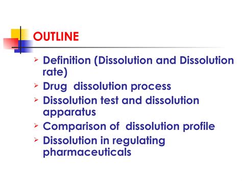 The Role Of Dissolution In The Demonstration Of Bioequivalence Ppt