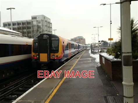 Photo Class 450 Set 450017 Departs Basingstoke £1 00 Picclick Uk