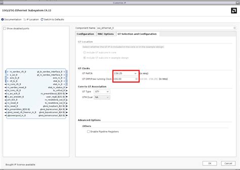 10g 25g Ethernet Subsystem Example Design With Versal Acaps Transceivers Wizard Subsystem