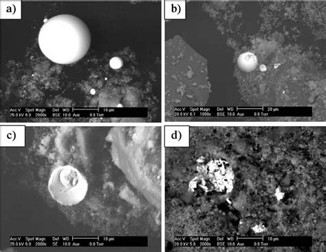 A D Morphology Of Mercury Containing Particles A B Dried At 20°c 24