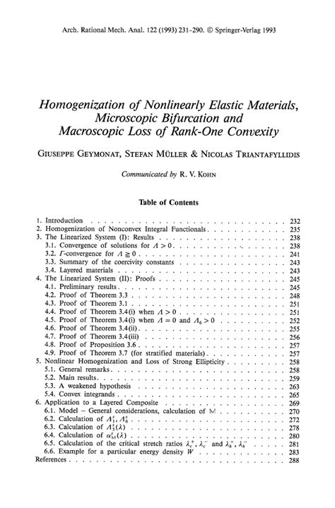 Pdf Homogenization Of Nonlinearly Elastic Materials Microscopic