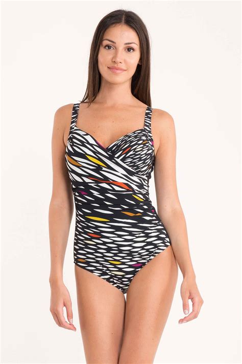 Costume Da Bagno Intero Donna Incrocio E Fantasia MIRADONNA Intimo 2D