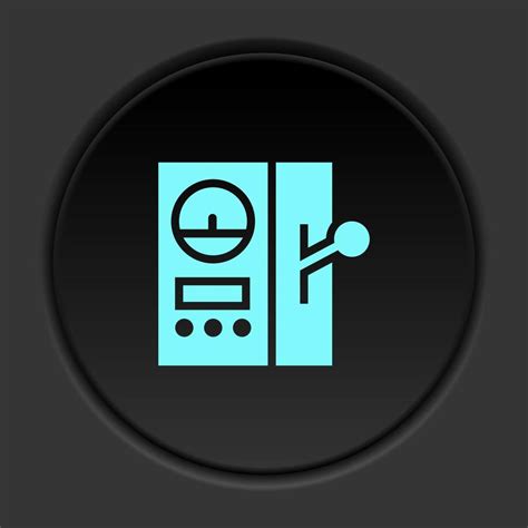 Dark Button Icon Mass Production Control Panel Button Banner Round Badge Interface For