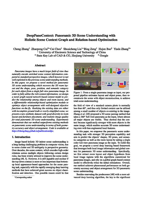 DeepPanoContext Panoramic 3D Scene Understanding With Holistic Scene