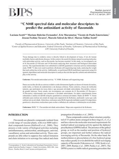 Pdf 13c Nmr Spectral Data And Molecular Descriptors To … · 13c Nmr