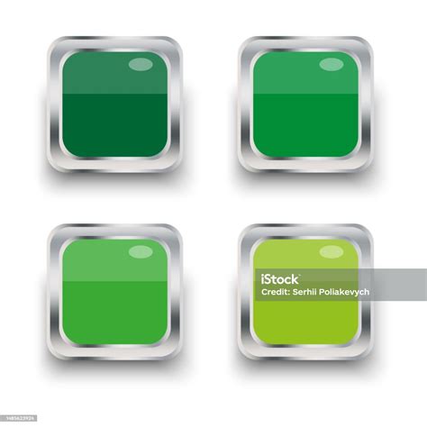 정사각형 색상의 3차원 버튼입니다 체적 사각형 버튼 벡터 그림입니다 0명에 대한 스톡 벡터 아트 및 기타 이미지 0명 3