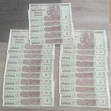 Zimbabwe 25 X 200 Million Dollars 2008 Pick 82 No Reserve Price Auction Online Catawiki