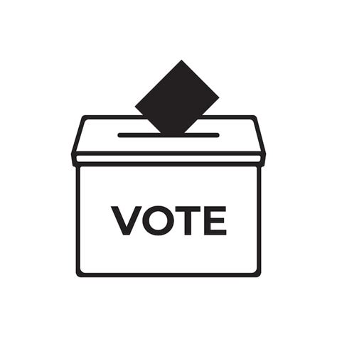 Premium Vector Voting Ballot Box Icon