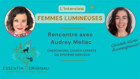 Interview d Audrey Mellac coach experte du système nerveux YouTube