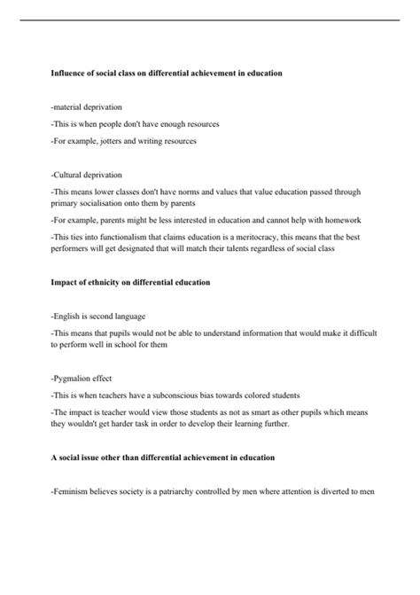 Practice Questions For National 5 Sociology Sqa On Differential