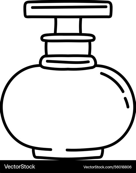 Simple Perfume Bottle Outline Royalty Free Vector Image