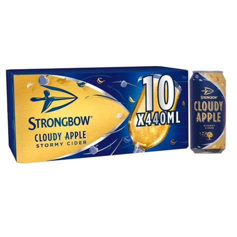 Strongbow Cloudy Apple Sparkling Cider 10 X 440ml From Ocado