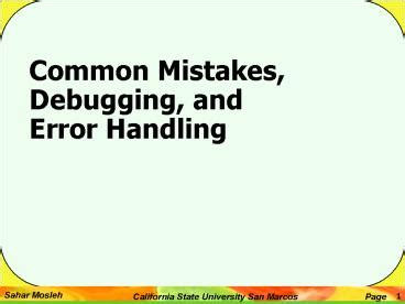 Ppt Common Mistakes Powerpoint Presentation Free To View Id B Mdrhy
