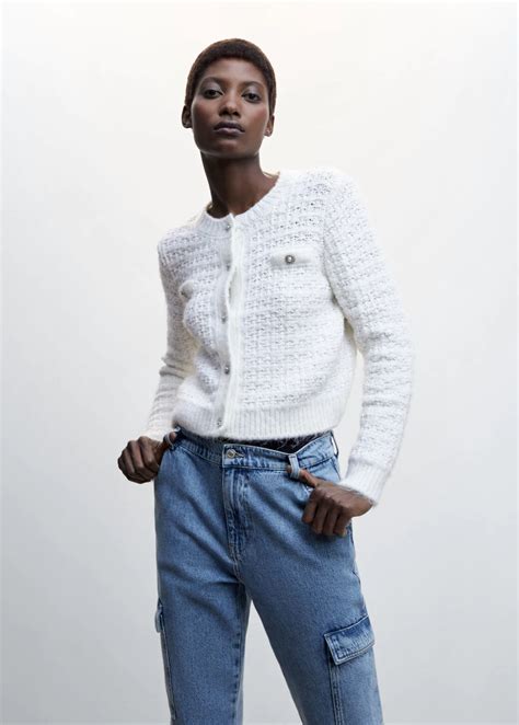 Джинсы карго с карманами Женская Mango МАНГО Украина Jeans Cargo