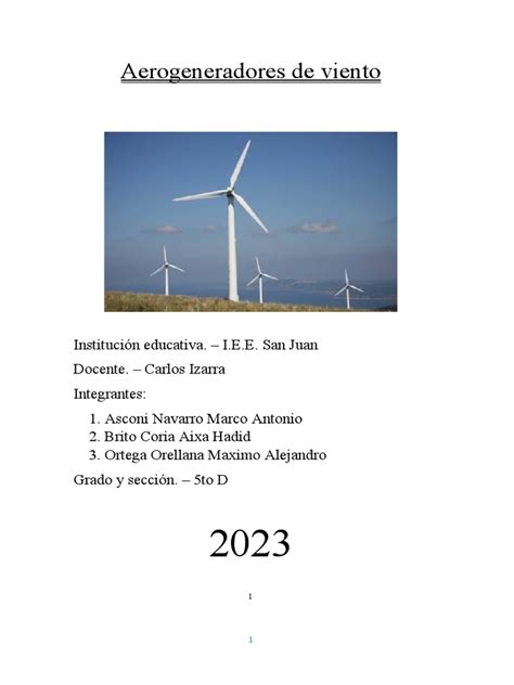 Aerogeneradores De Viento Pdf