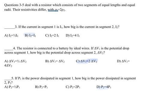 Solved Questions Deal With A Resistor Which Consists Of Chegg Com