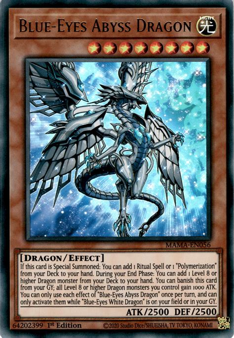Blue Eyes Abyss Dragon Mama En056 Ultra Rare 1st Edition Cherry