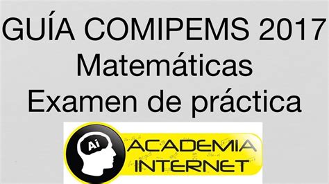 Guía COMIPEMS MATEMÁTICAS YouTube