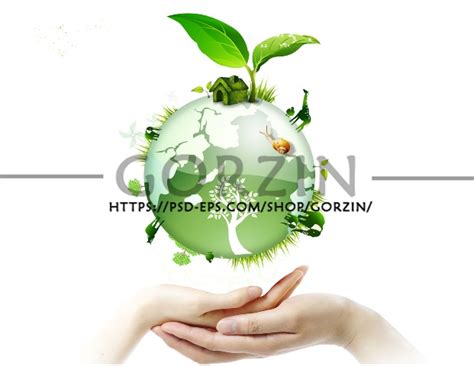 طرح دوربری شده مفهومی دوربری شده محافظت از زمین و محیط زیست لایه باز طرح آماده Psd Eps