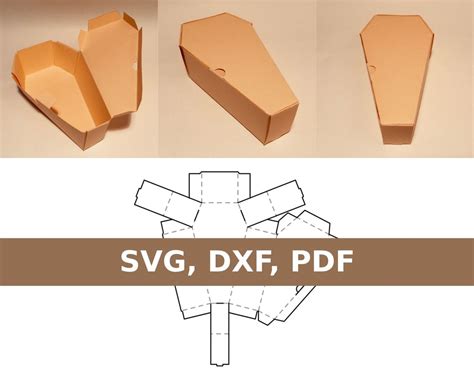 Coffin Box Template Casket Box Coffin Shaped Box Casket Etsy