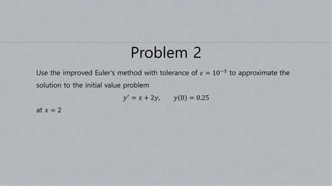 PPT Improved Eulers Method PowerPoint Presentation Free Download ID 2751868