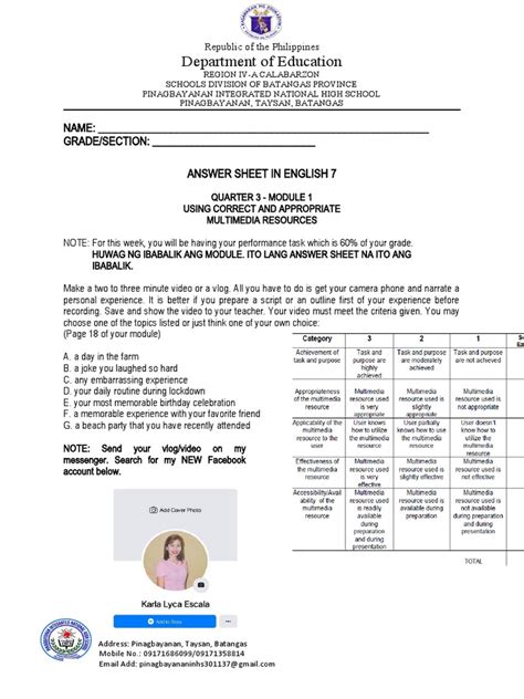 Weeks 1 2 English 7 Pdf Communication Software