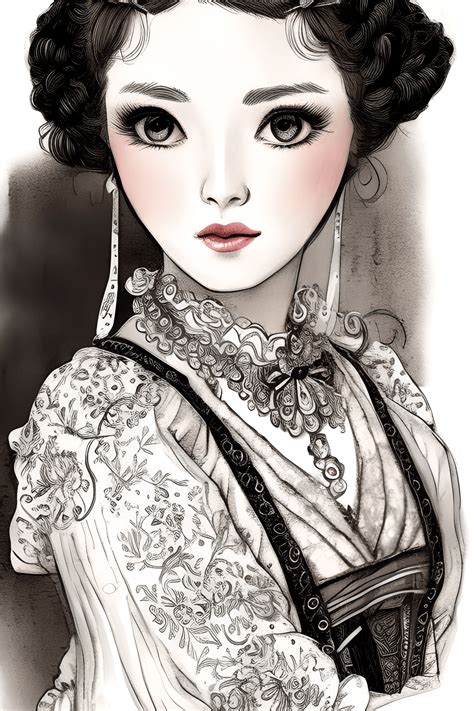 Beautiful Woman In Regency Era Background · Creative Fabrica