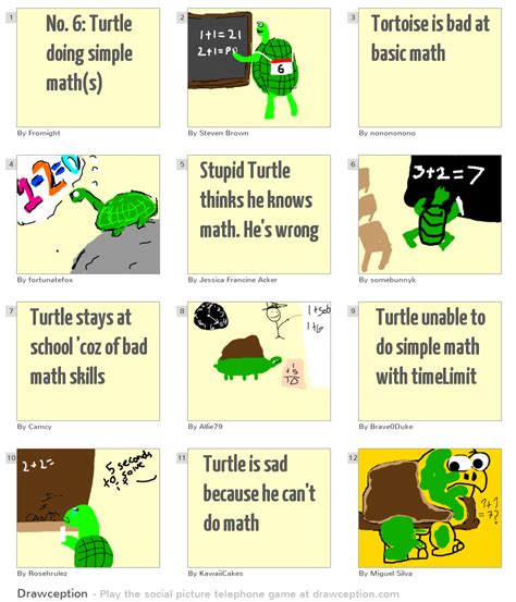 No Turtle Doing Simple Math S Drawception