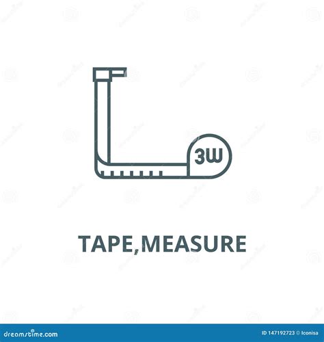 Tape Measure Vector Line Icon Linear Concept Outline Sign Symbol Stock Vector Illustration