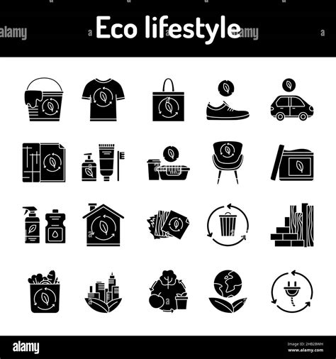 Eco Lifestyle Color Line Icons Set Pictogram For Web Page Mobile App
