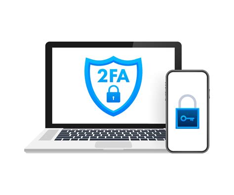 Two Step Authentication 2fa Flat Cartoon Smartphone And Computer Safety Login Or Signin Vector