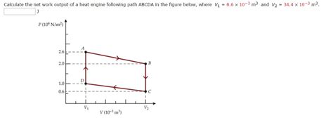 Solved Calculate The Net Work Output Of A Heat Engine