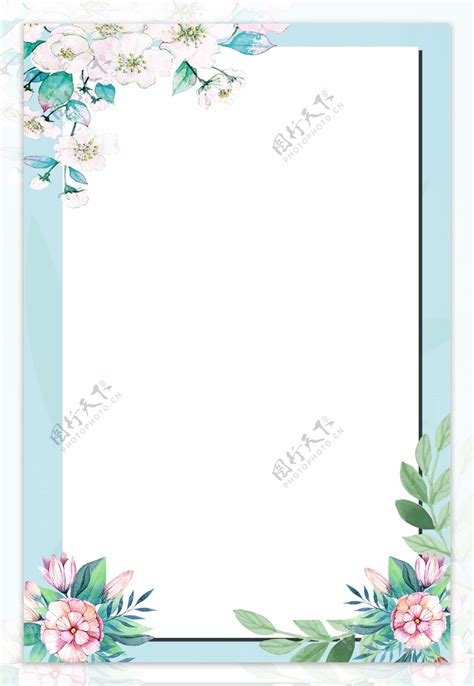 边框蓝色简约风海报banner背景图片素材 编号33121536 图行天下