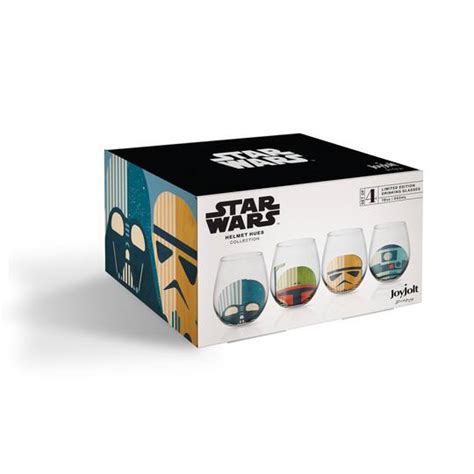Joyjolt® Star Wars™ 48oz Helmet Hues Stemless Drinking Glasses 4ct