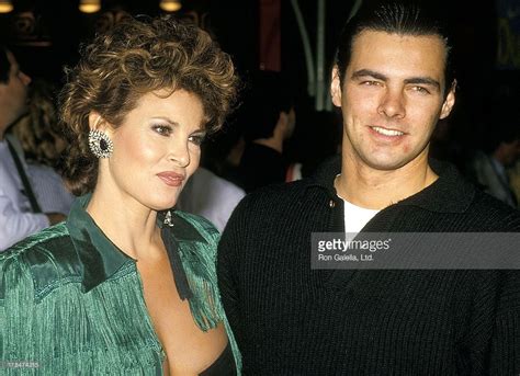 Actress Raquel Welch And Son Damon Welch Attend The Crocodile Dundee