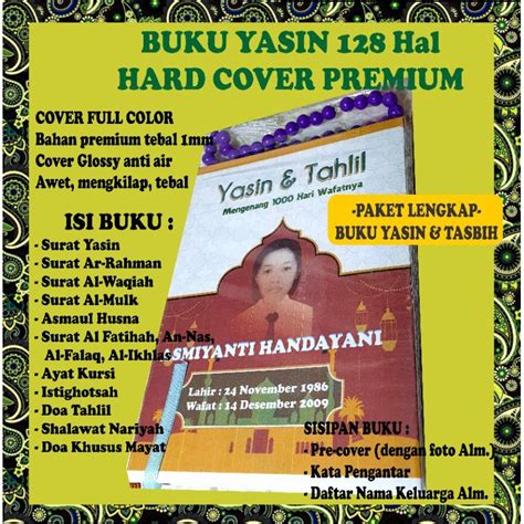 Jual Buku Yasin 128 Hal Terjemahan Hard Cover Premium Full Color Dan Tasbih Part 3 4
