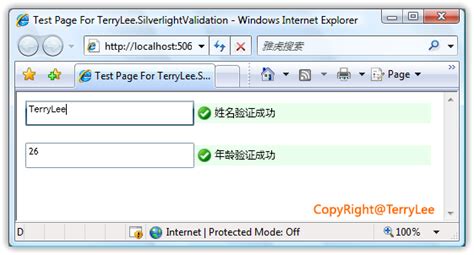 技巧：在silverlight应用程序中进行数据验证 Terrylee 博客园