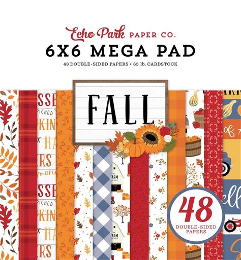 Fall 6x6 Mega Paper Pad Fabbulous Paper Emporium