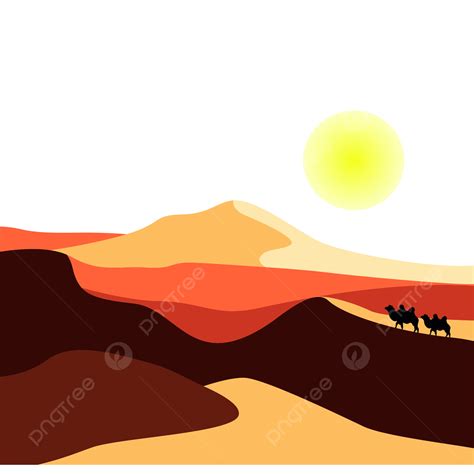 사막 낙타 사막 그림 사막 낙타 황사 일몰 북서 스타일 벡터 벡터 손으로 그린 삽화 PNG 일러스트 및 벡터 에 대한 무료 다운로드 Pngtree