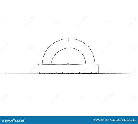 Protractor For Geometry Icon Vector Illustration Of A Protractor With
