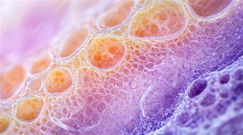 Microscope View Skin Tissue Sample Closeup Of Epidermal Cells Visible Cell Layers Detailed