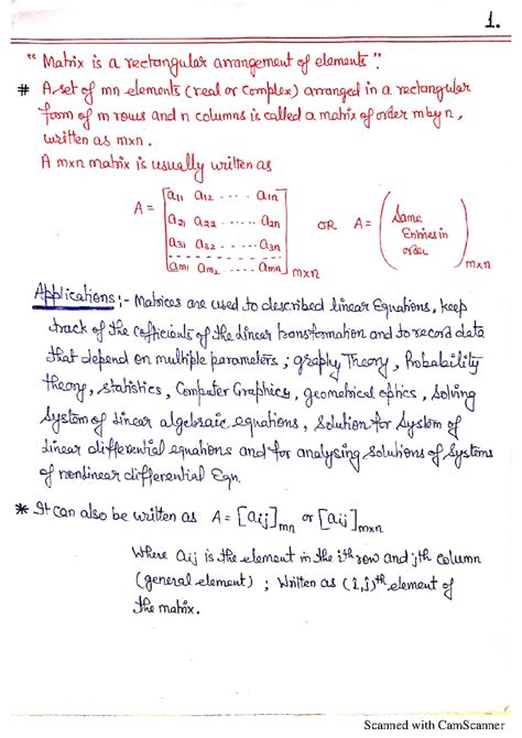Matrices File 01 Engineering Mathematics Studocu