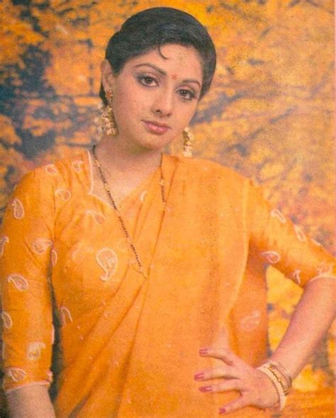 Sridevi Sridevi In Sunny Orange Saris And Salwaars