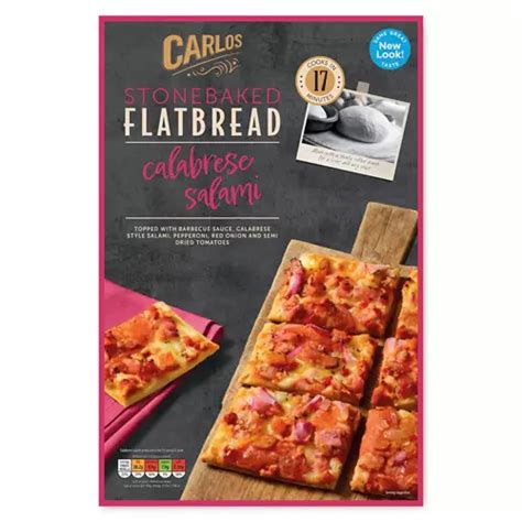 Calabrese Salami Stonebaked Flatbread Aldi Uk