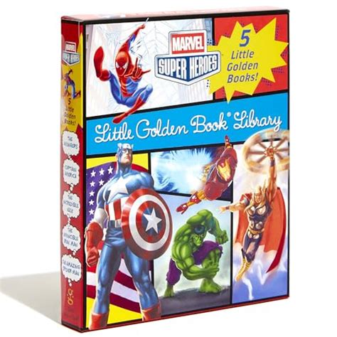 Marvel Super Heroes Little Golden Book Library 5 Book
