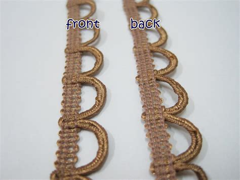 5 Yards Brown Loop Trim Loop Trim Braided Trim Button Looping Trim Brown Button Loop Loop