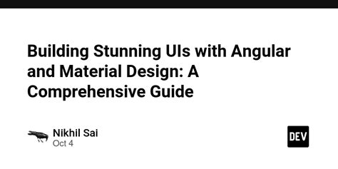 building stunning uis with angular and material design a comprehensive